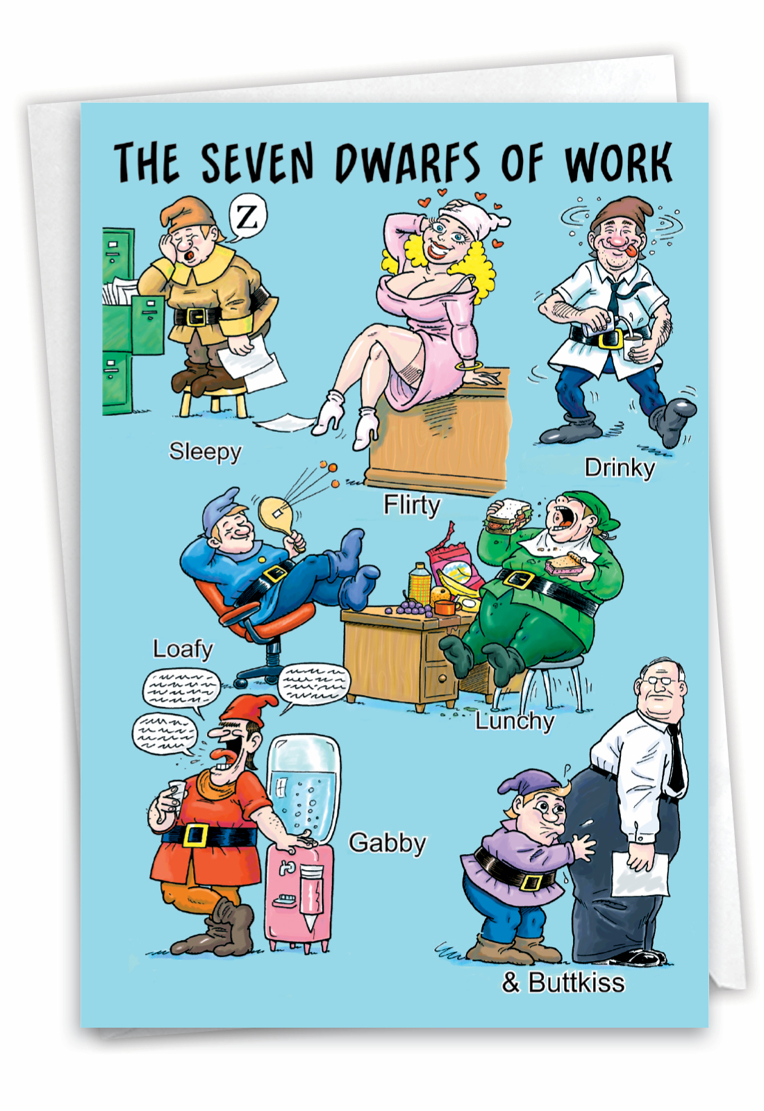 Work Dwarves: Hilarious Birthday Printed Card