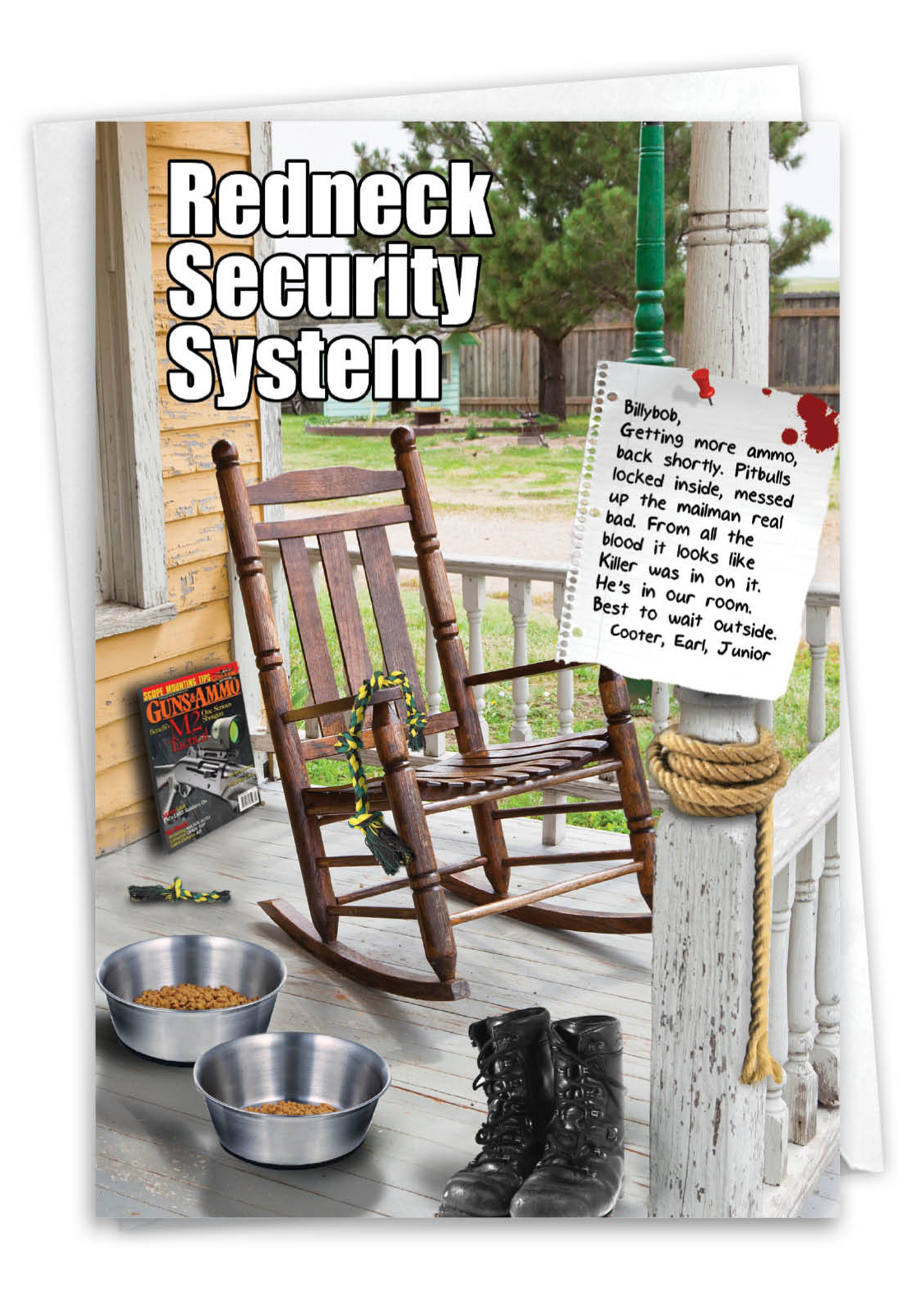 Redneck Security System Funny Birthday Greeting Card|Nobleworks