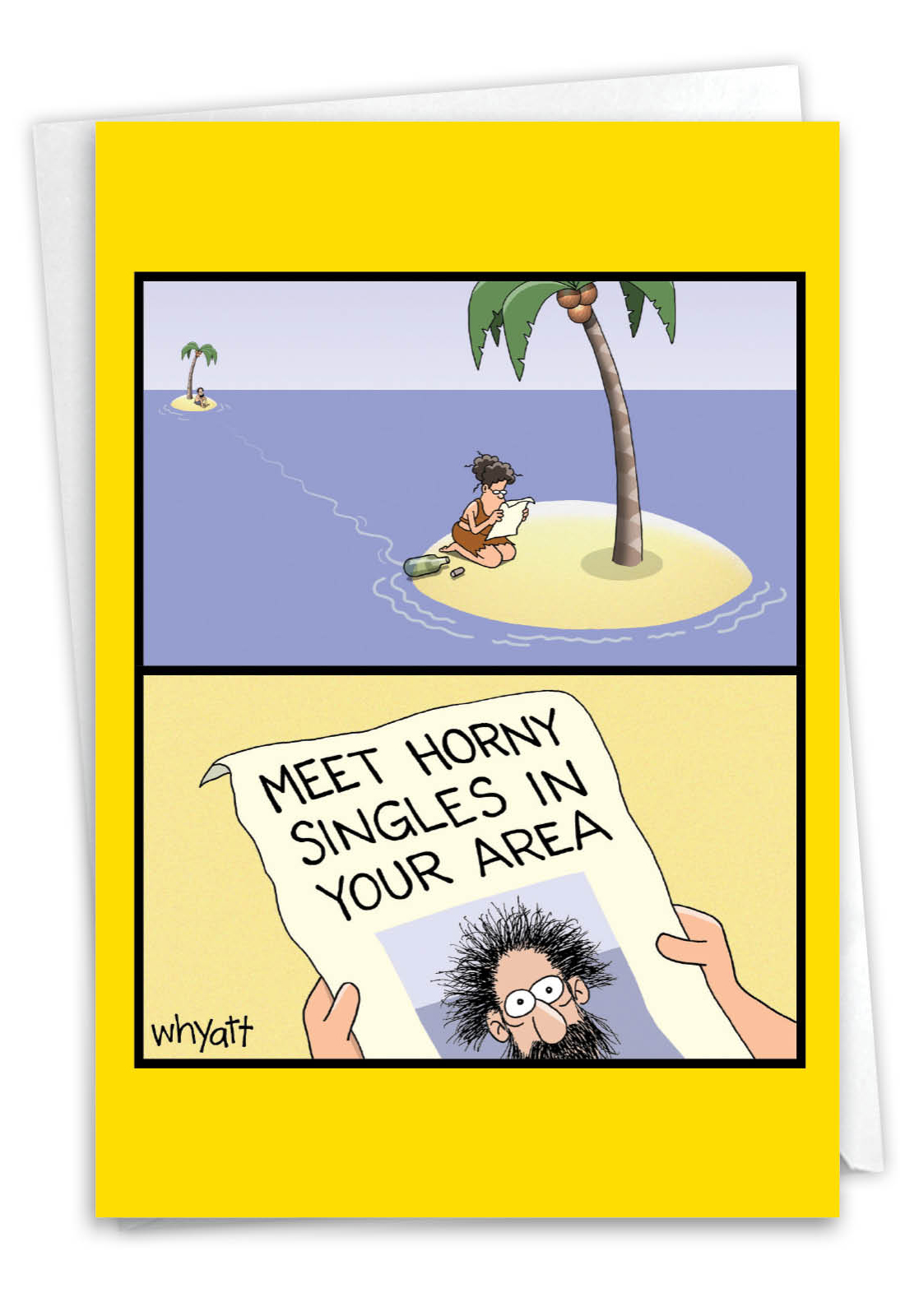 Castaways Cartoons Birthday Card Tim Whyatt