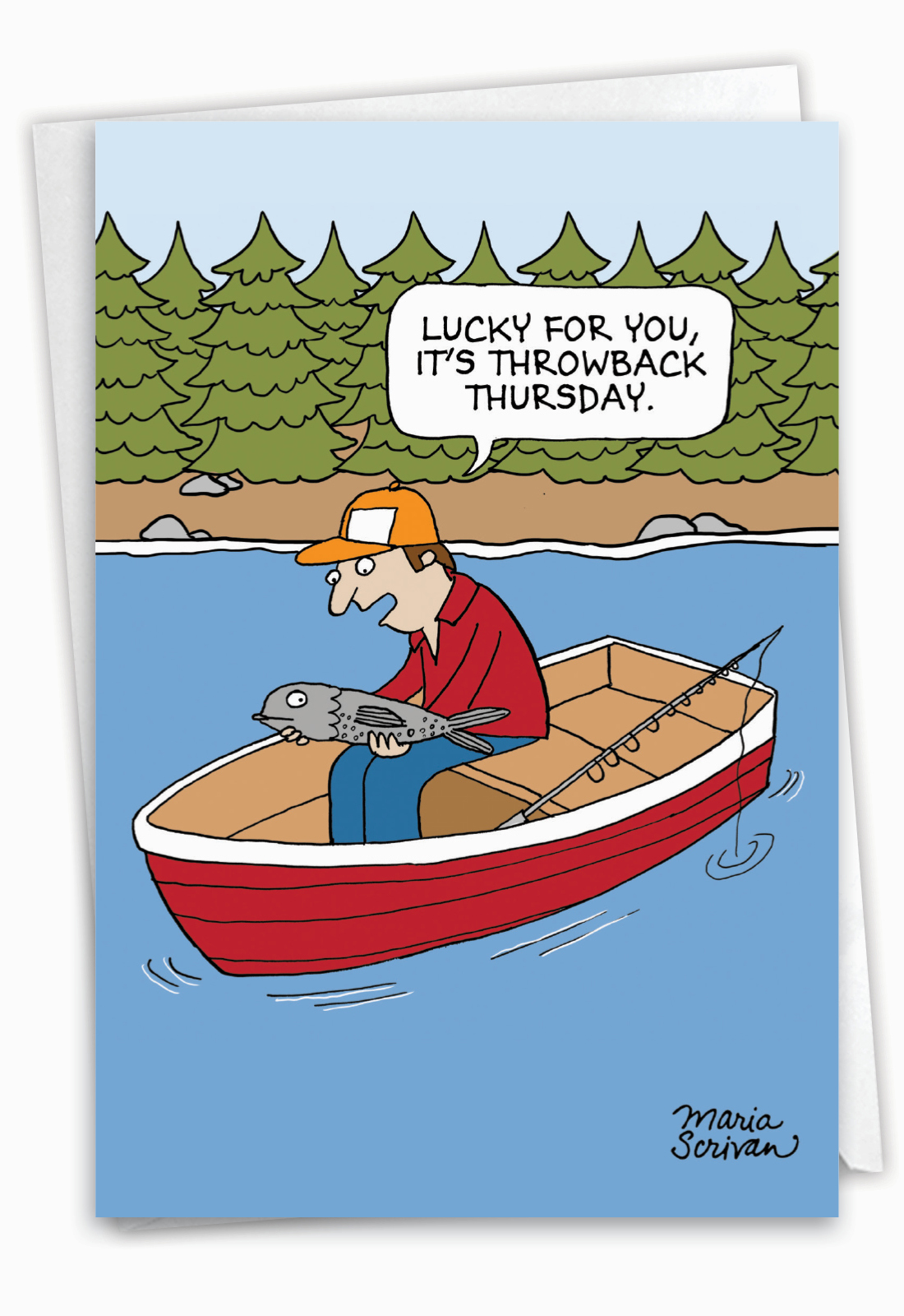 Throwback Thursday Cartoons Birthday Greeting Card Maria Scrivan
