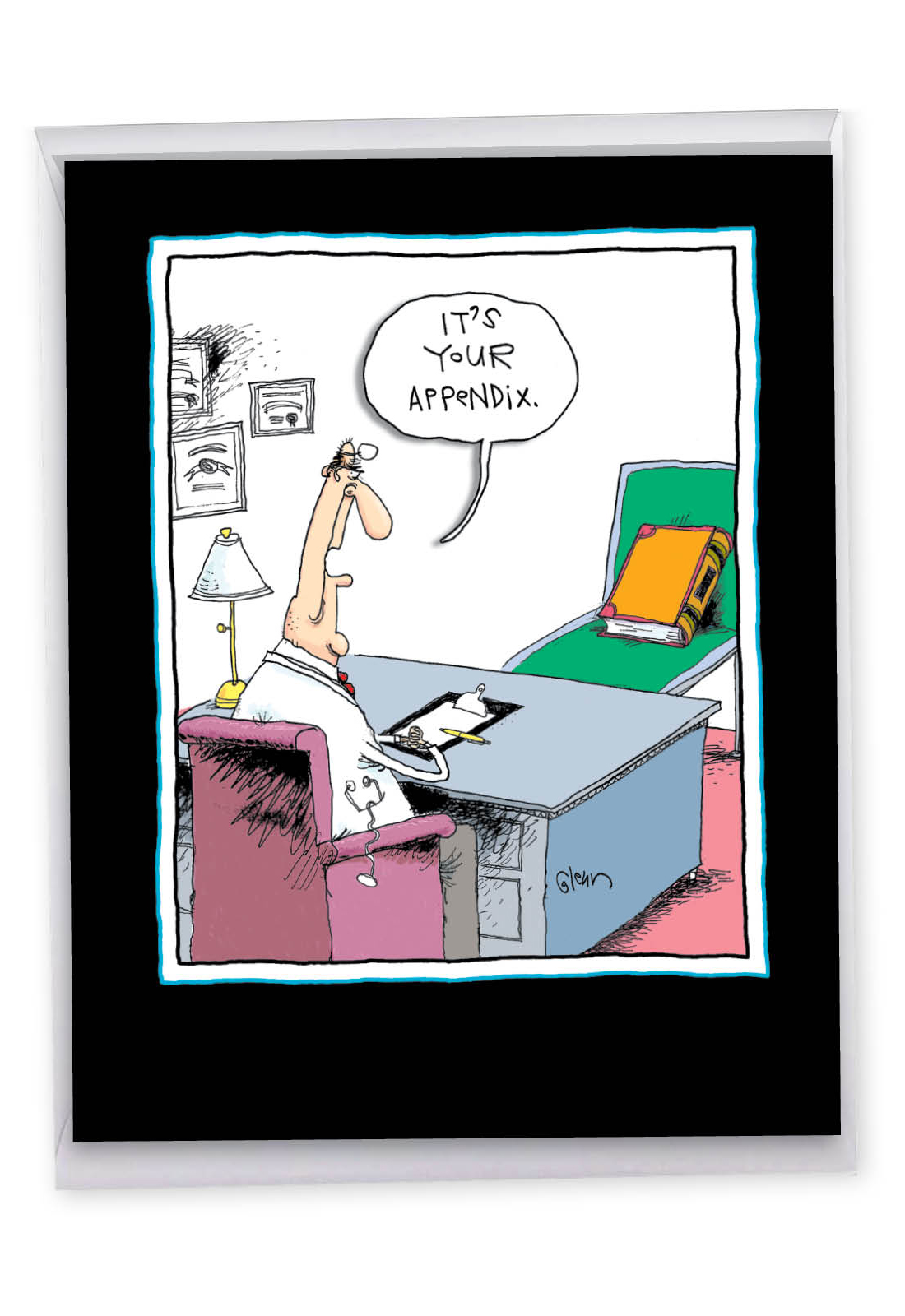 Your Appendix Mccoy Brothers Get Well Paper Card Glenn Mccoy