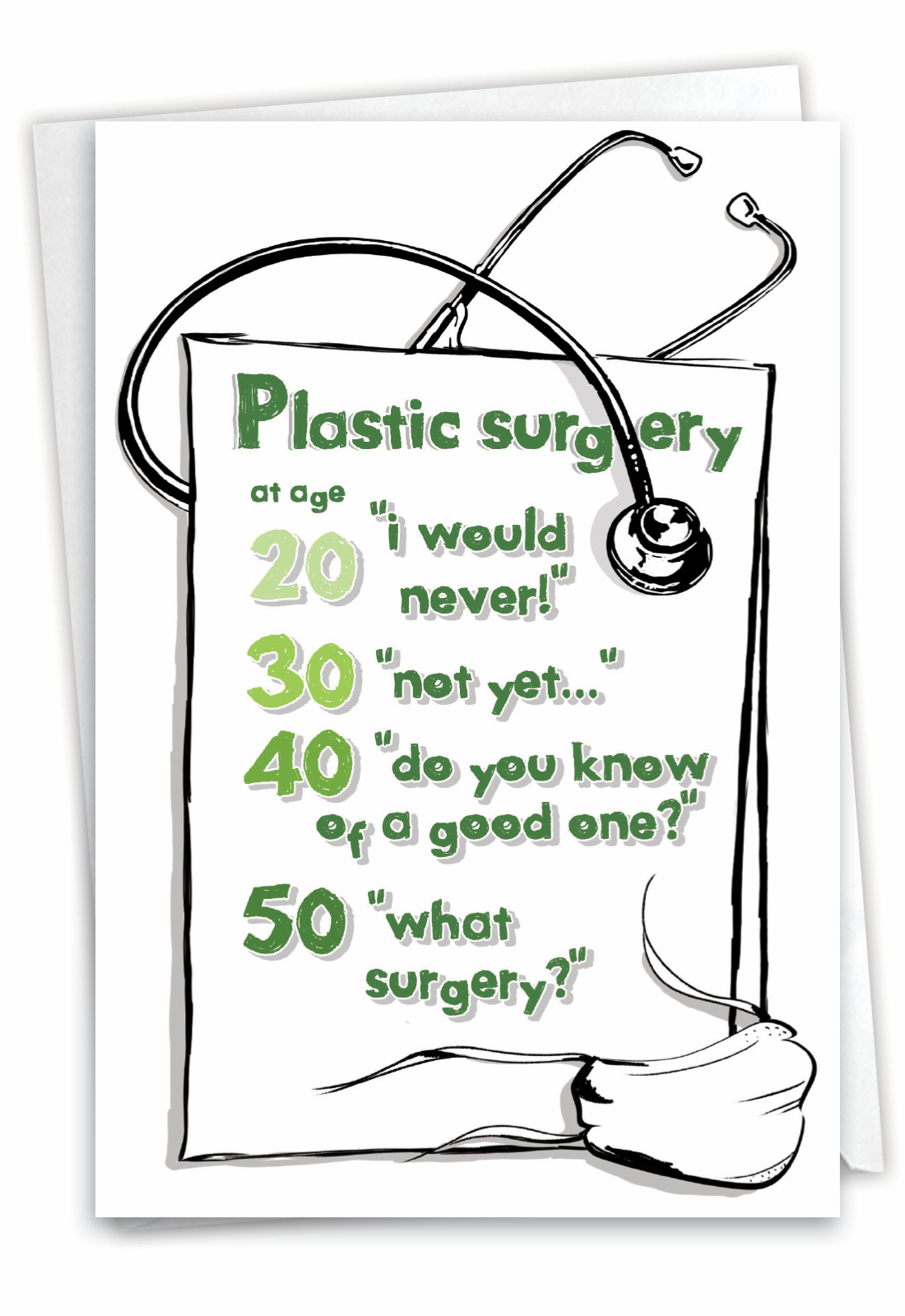 Plastic Surgery Funny Birthday Greeting Card
