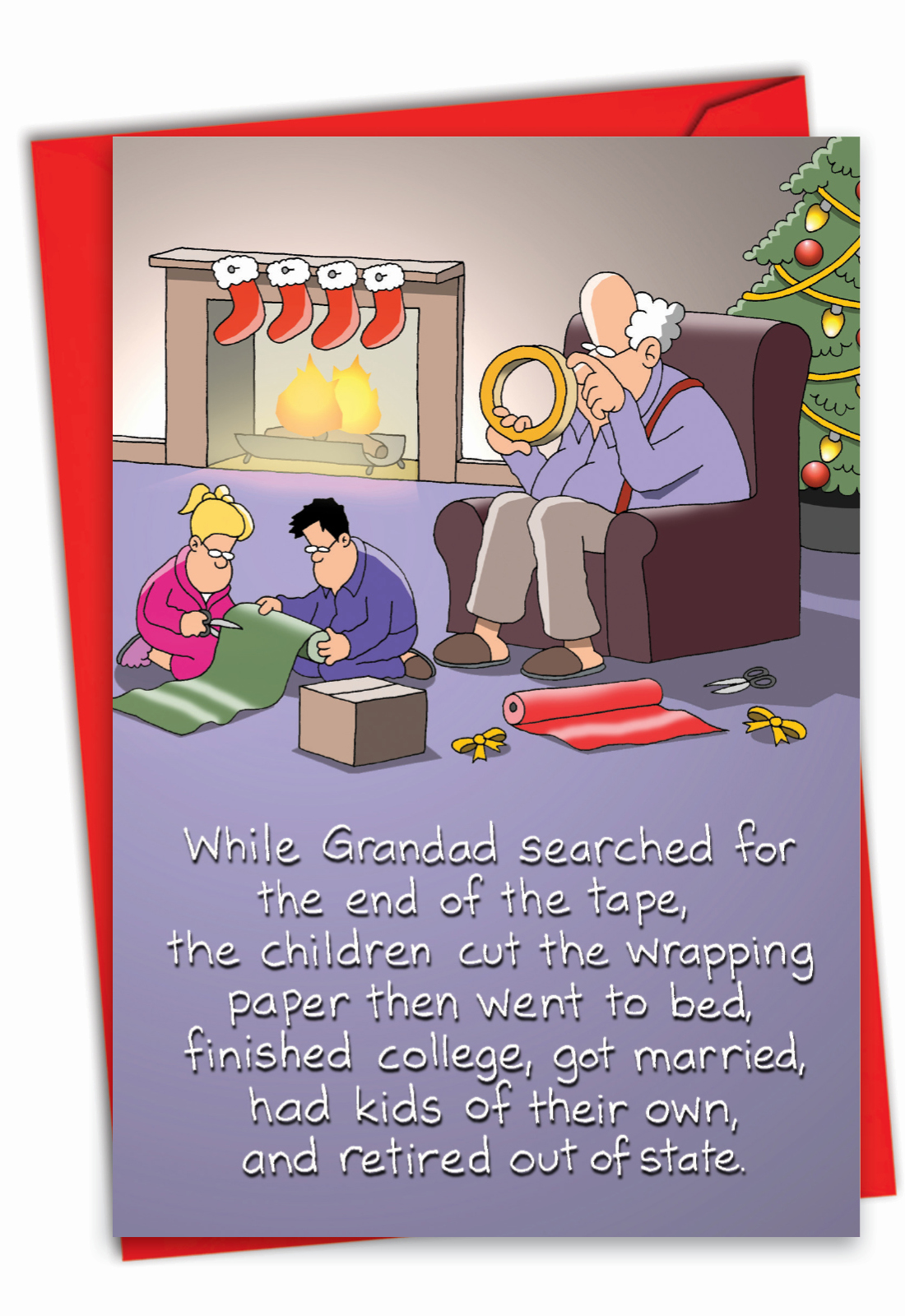 Sticky Tape Cartoons Christmas Greeting Card Tim Whyatt