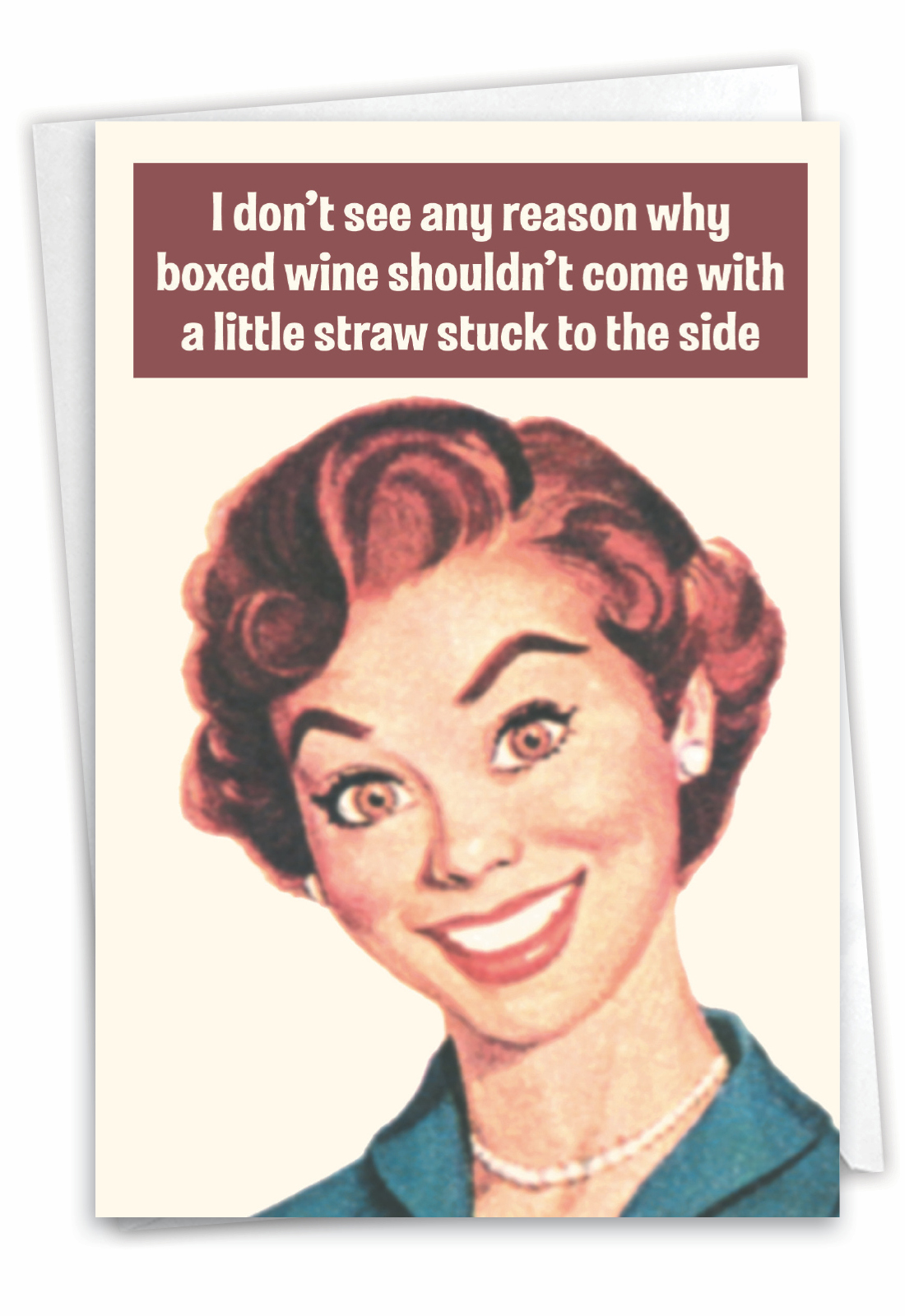 Boxed Wine Picture All Occasions Greeting Card Ephemera Inc 