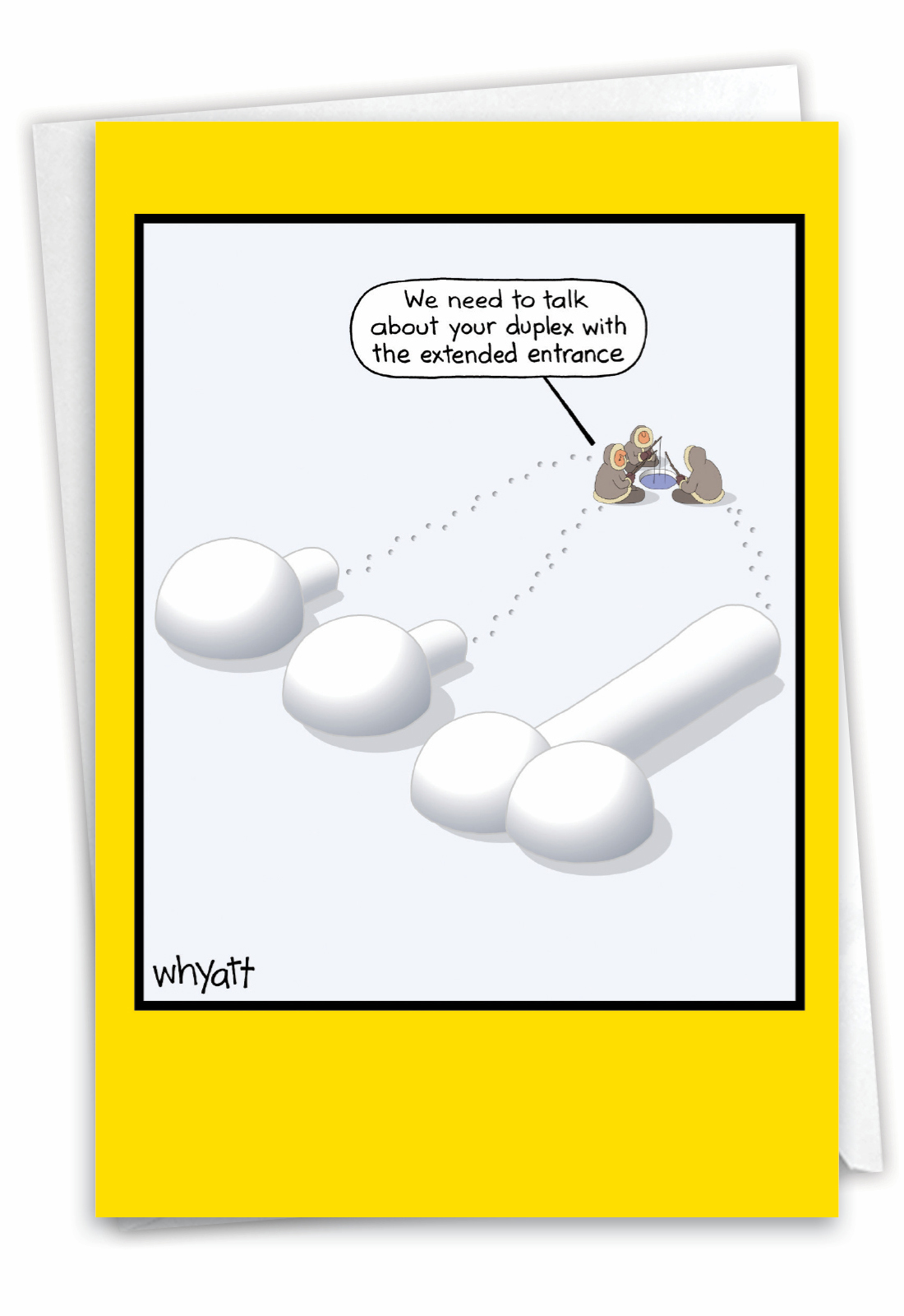 Igloo Duplex Cartoon Birthday Funny Greeting Card Tim Whyatt