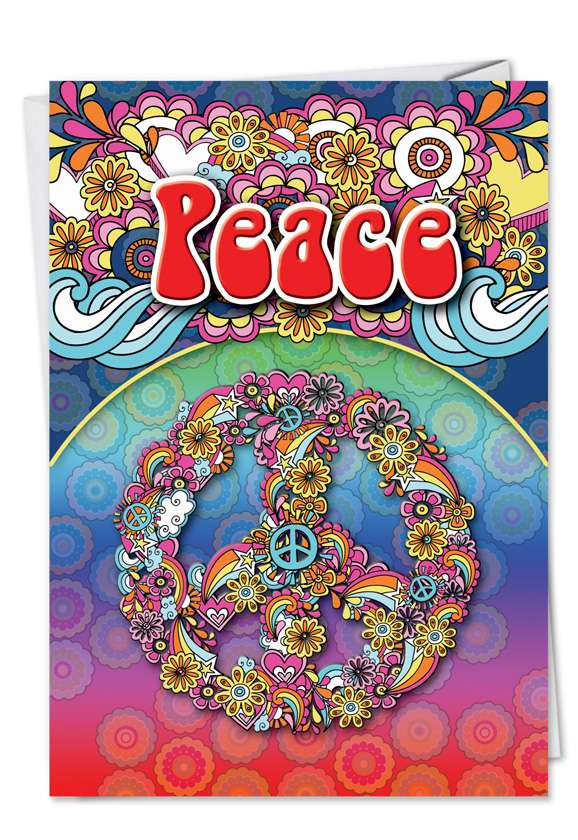 Peace Funny All Occasions Blank Greeting Card
