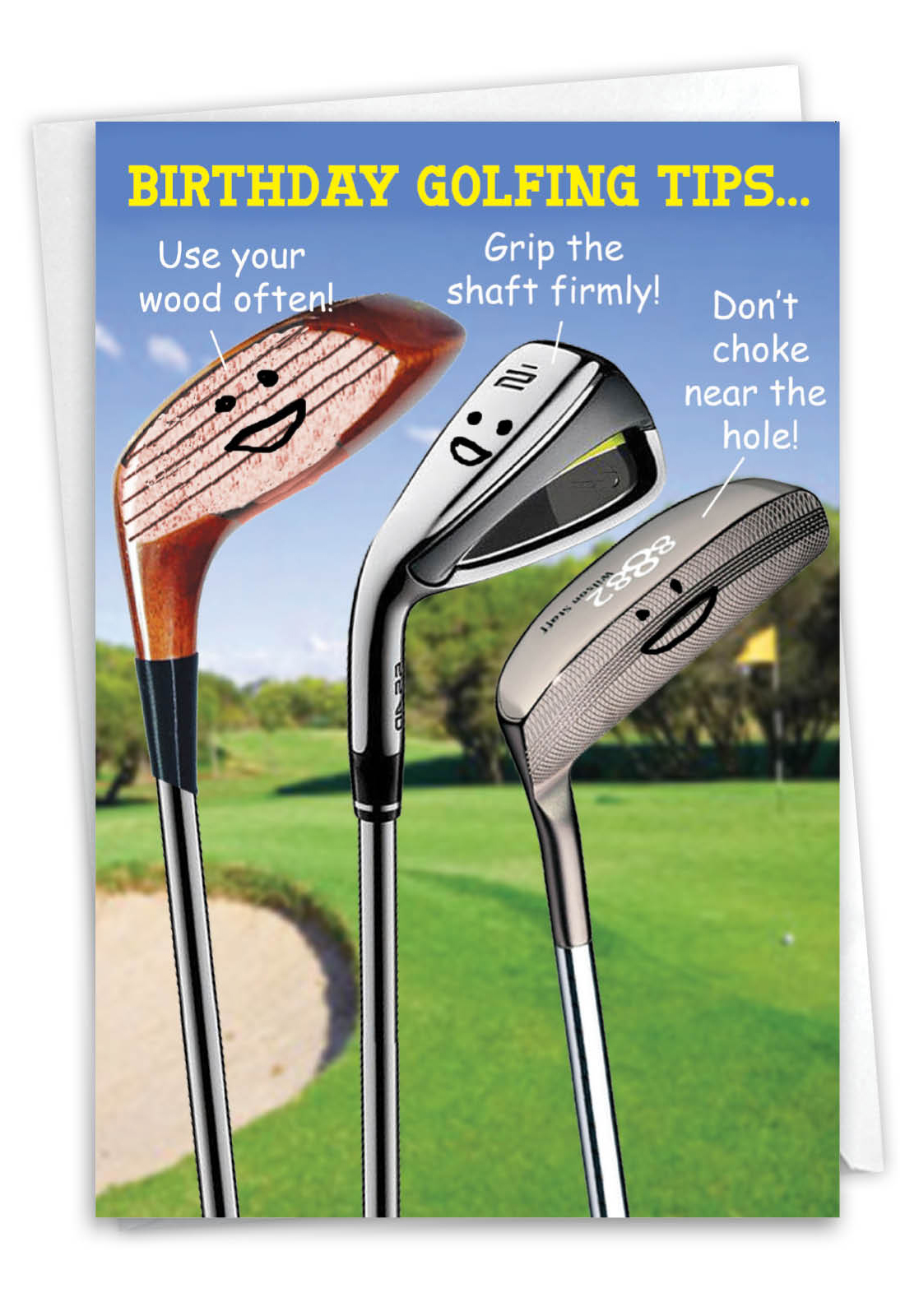 Birthday Golfing Tips Funny Birthday Card