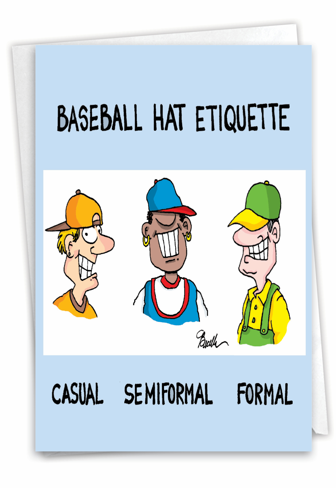 Hat Etiquette Cartoons Not Greeted Card Martin Bucella