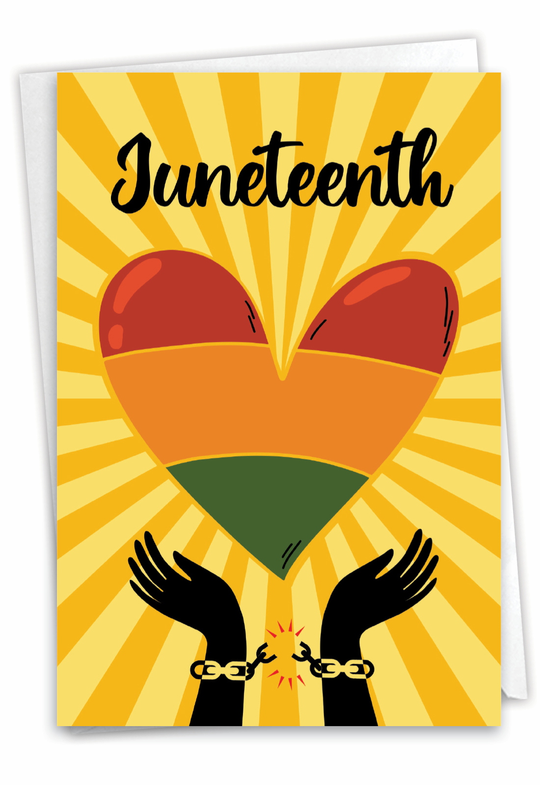 Happy and Freedom: Stylish Juneteenth Greeting Card