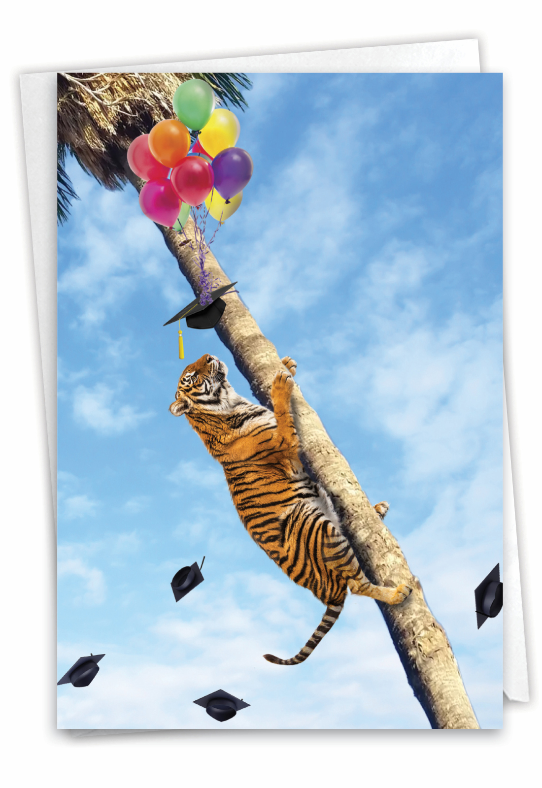 Tree Animals - Tiger: Stylish Graduation Paper Greeting Card