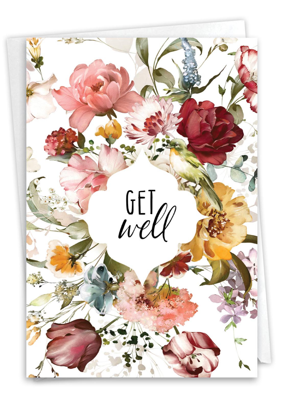 Be Well Soon - White: Artistic Get Well Printed Greeting Card