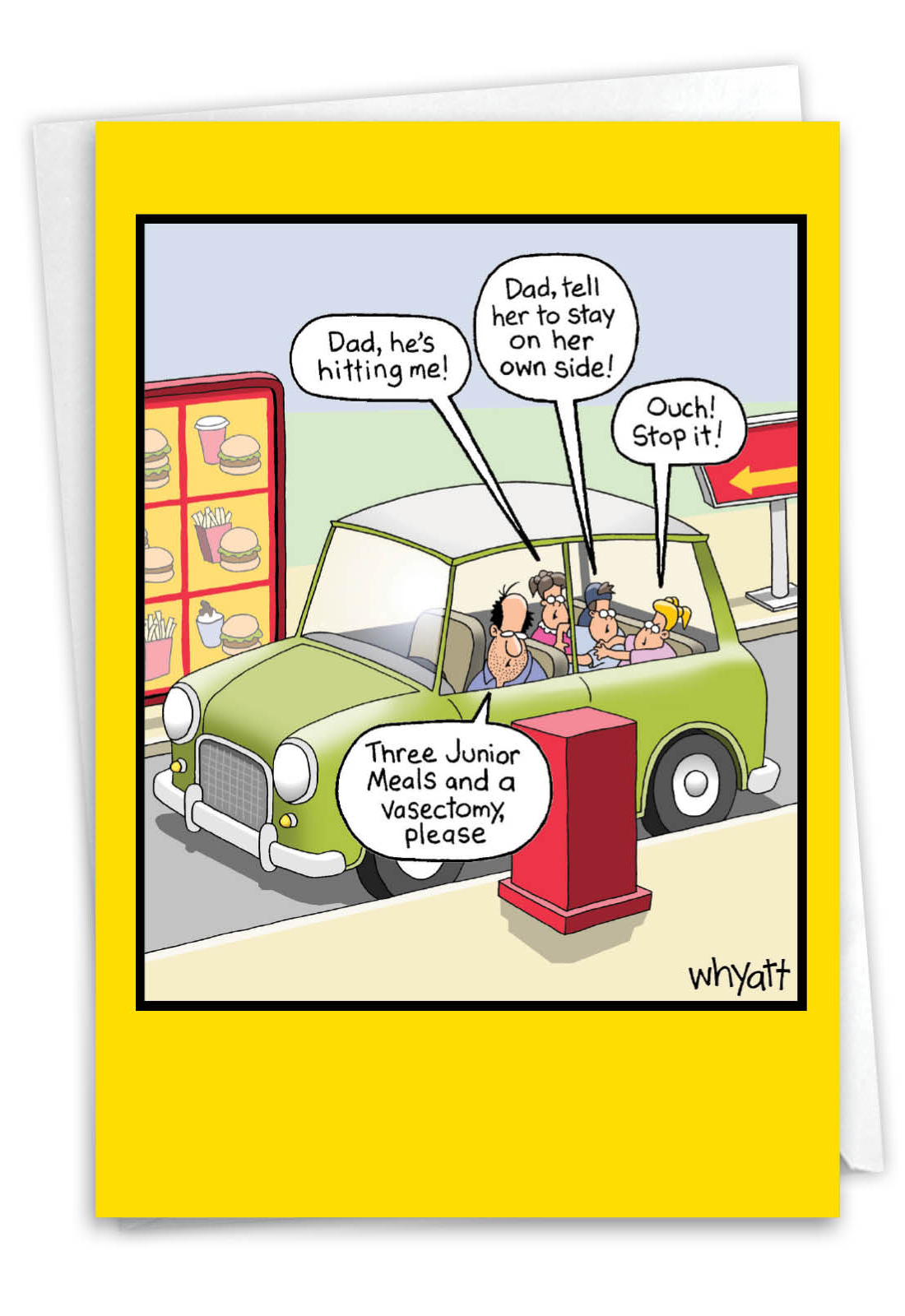 Drive Thru: Humorous Father's Day Paper Card
