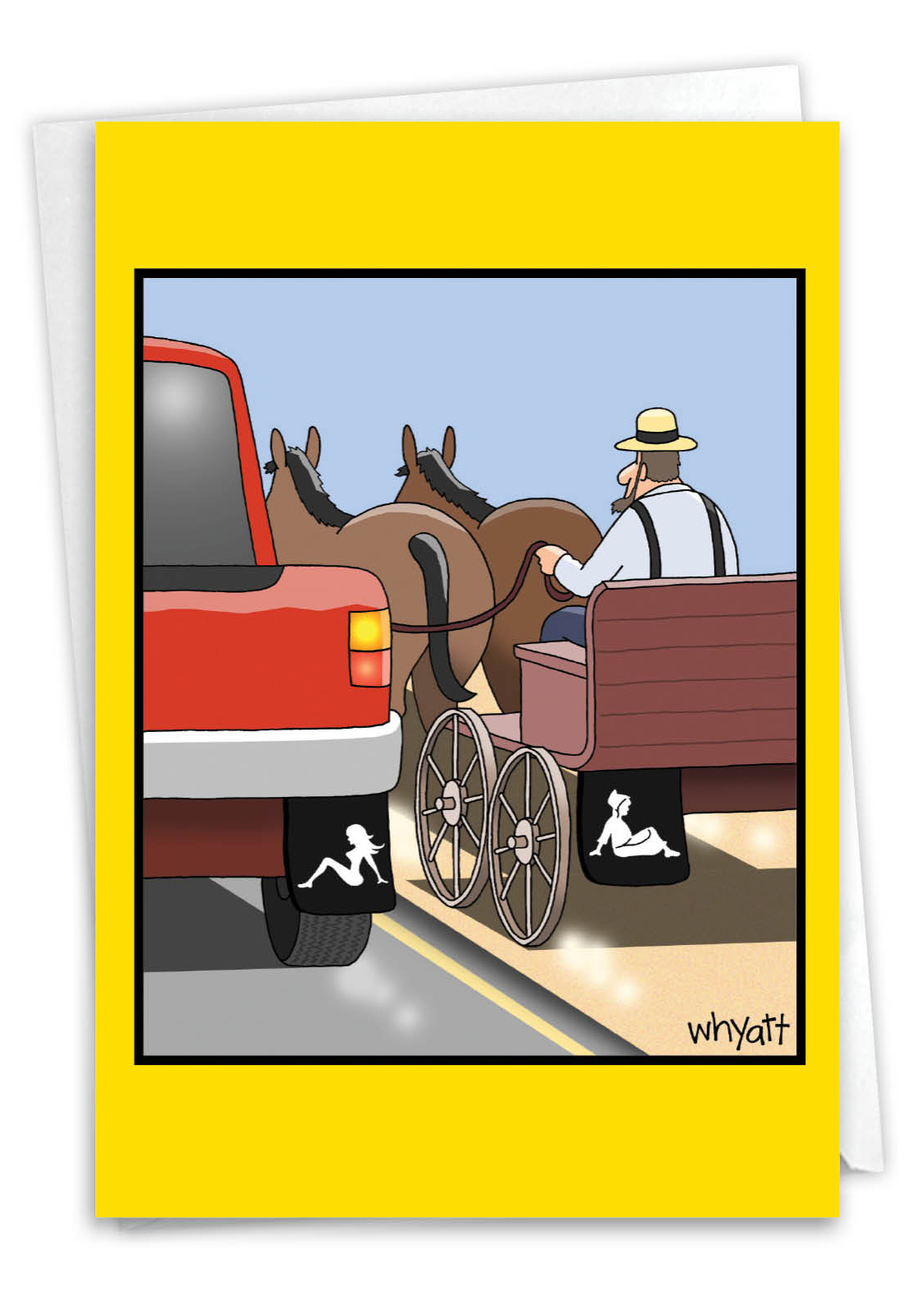Amish Mudflap Cartoons Birthday Greeting Card Tim Whyatt