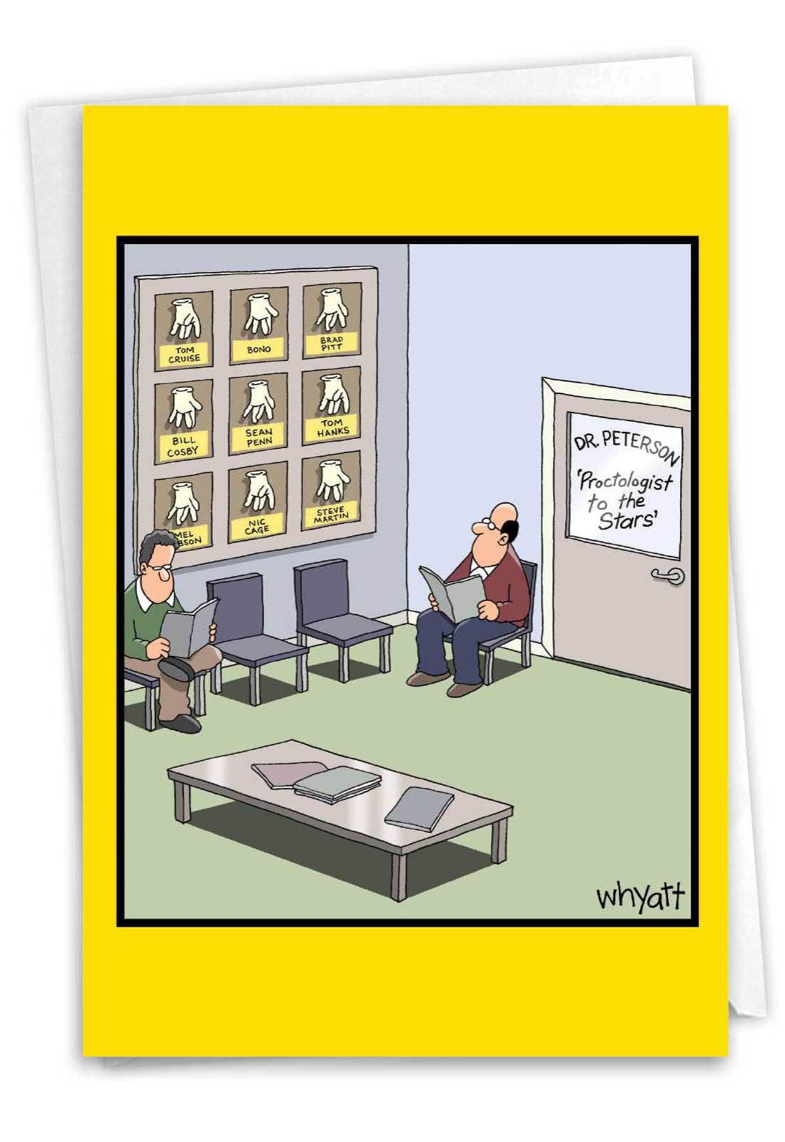 Celebrity Proctologist Cartoons Birthday Card Tim Whyatt