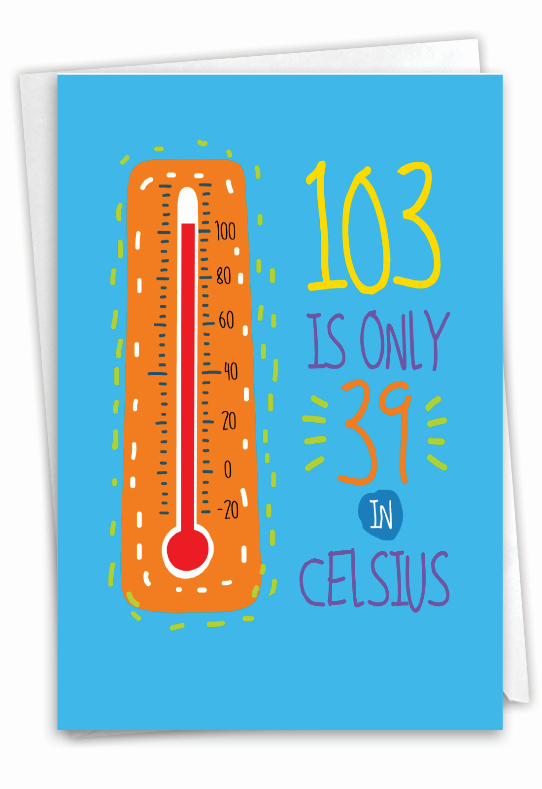103 In Celsius: Hysterical Milestone Birthday Printed Card