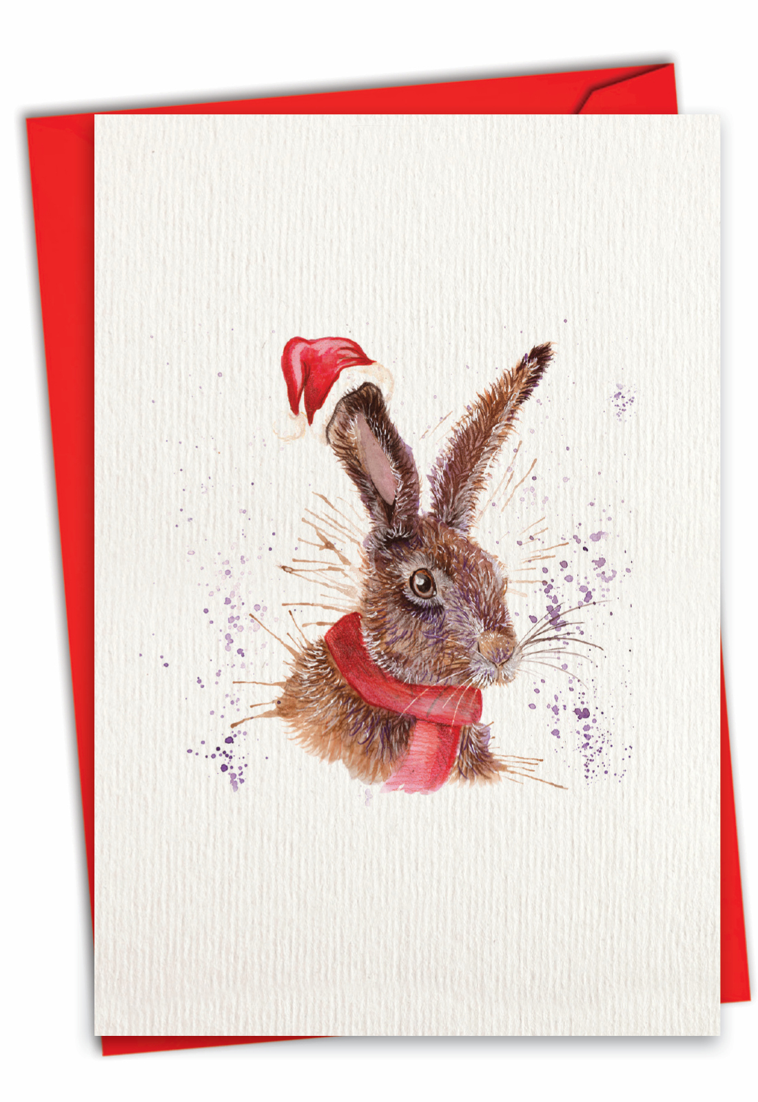 Wildlife Expressions - Rabbit: Creative Merry Christmas Paper Greeting Card