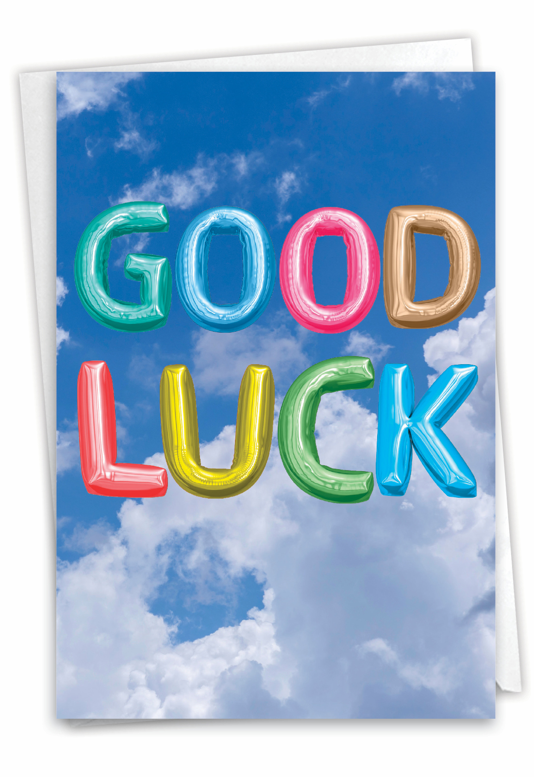 Inflated Messages - Good Luck Paper Greeting Card