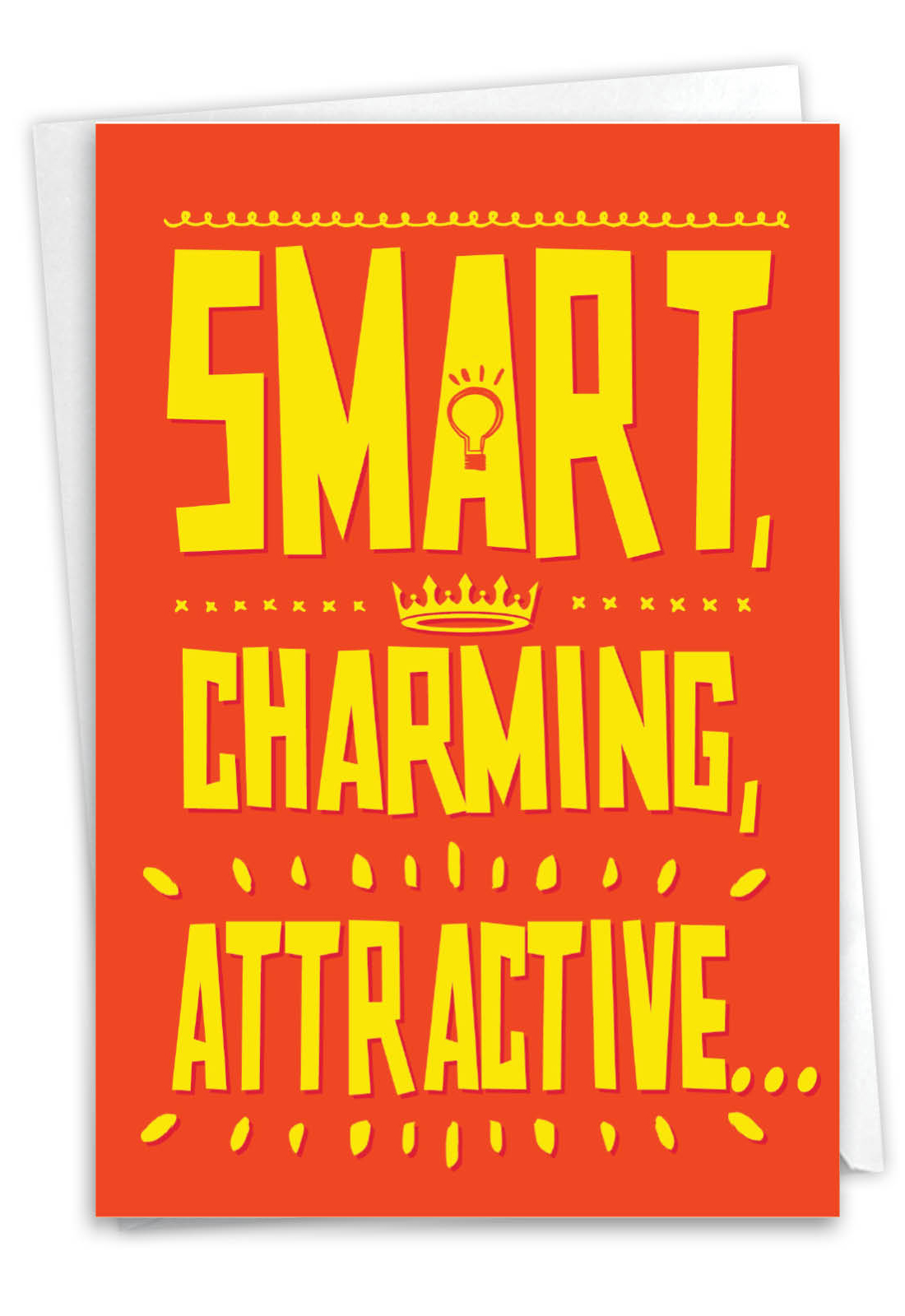 Smart, Charming, Attractive Red Rocket Birthday Card By
