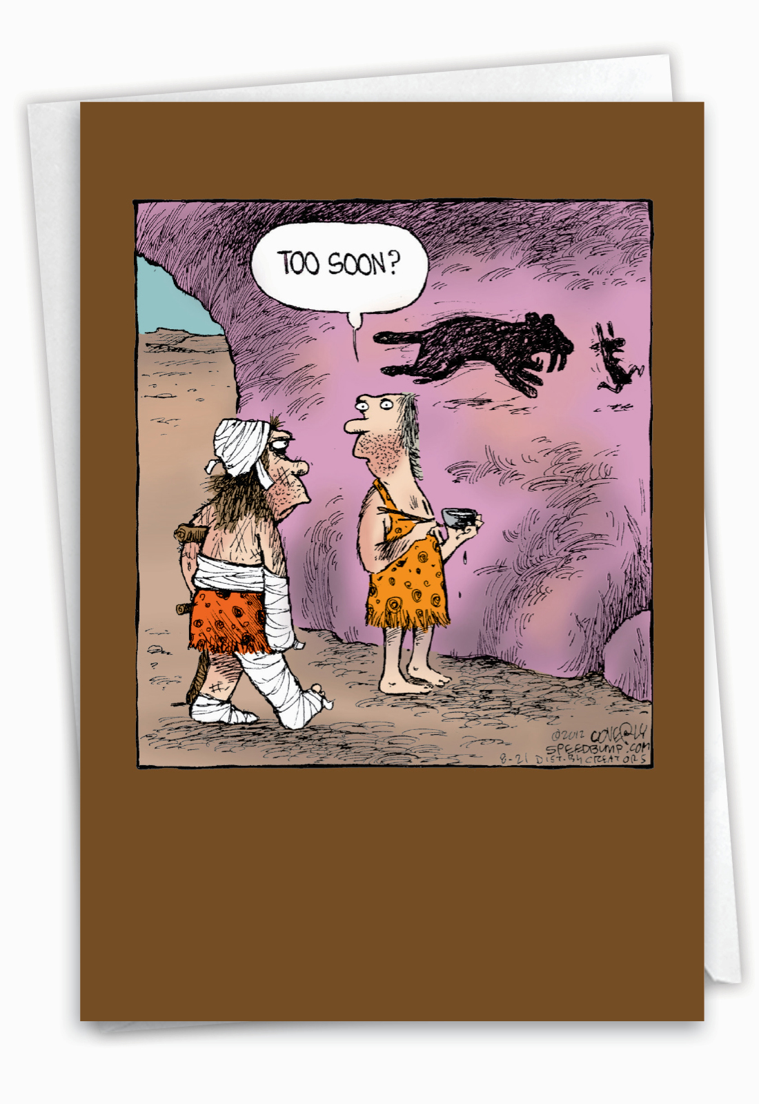 Caveman Drawing: Hilarious Birthday Printed Card