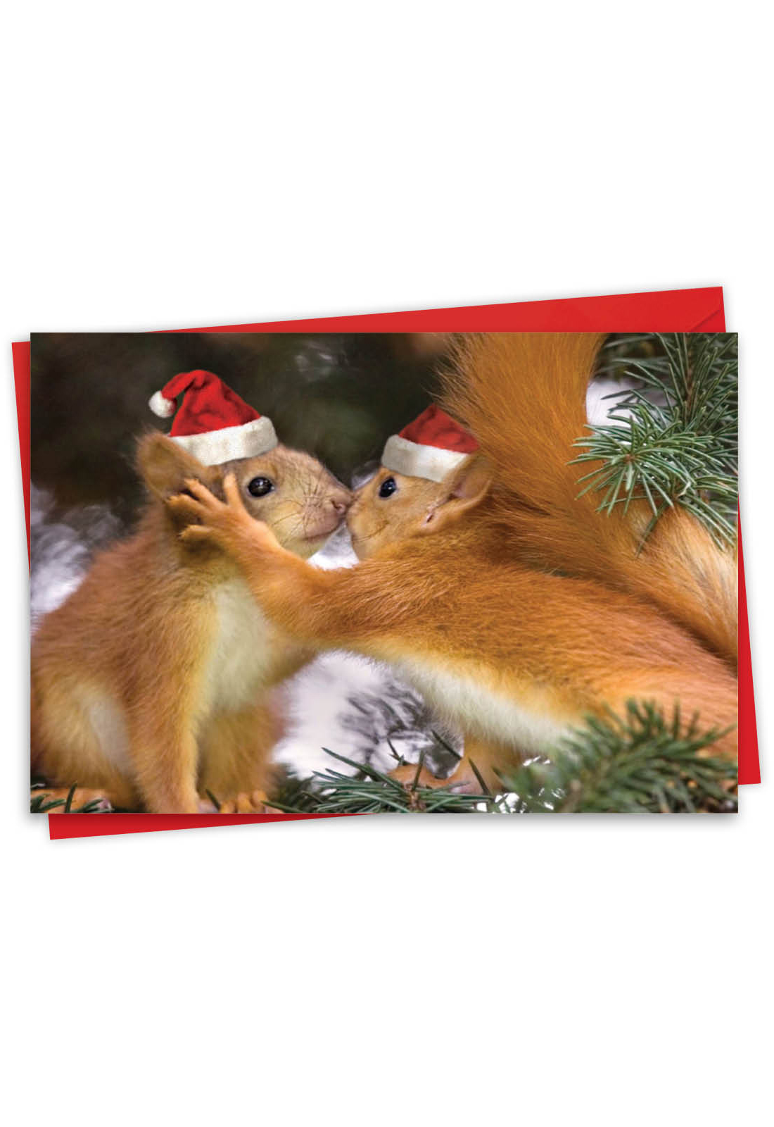 Holiday Animal Smackers: Creative Christmas Printed Card