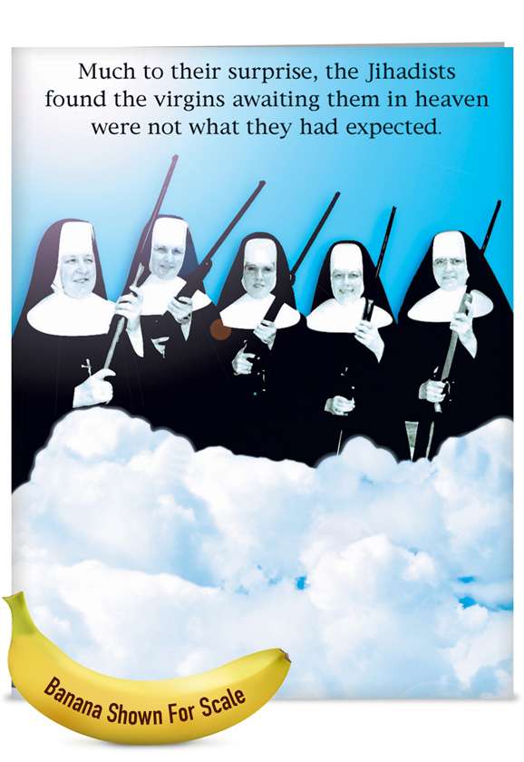 Virgins In Heaven Picture Not Greeted Greeting Card