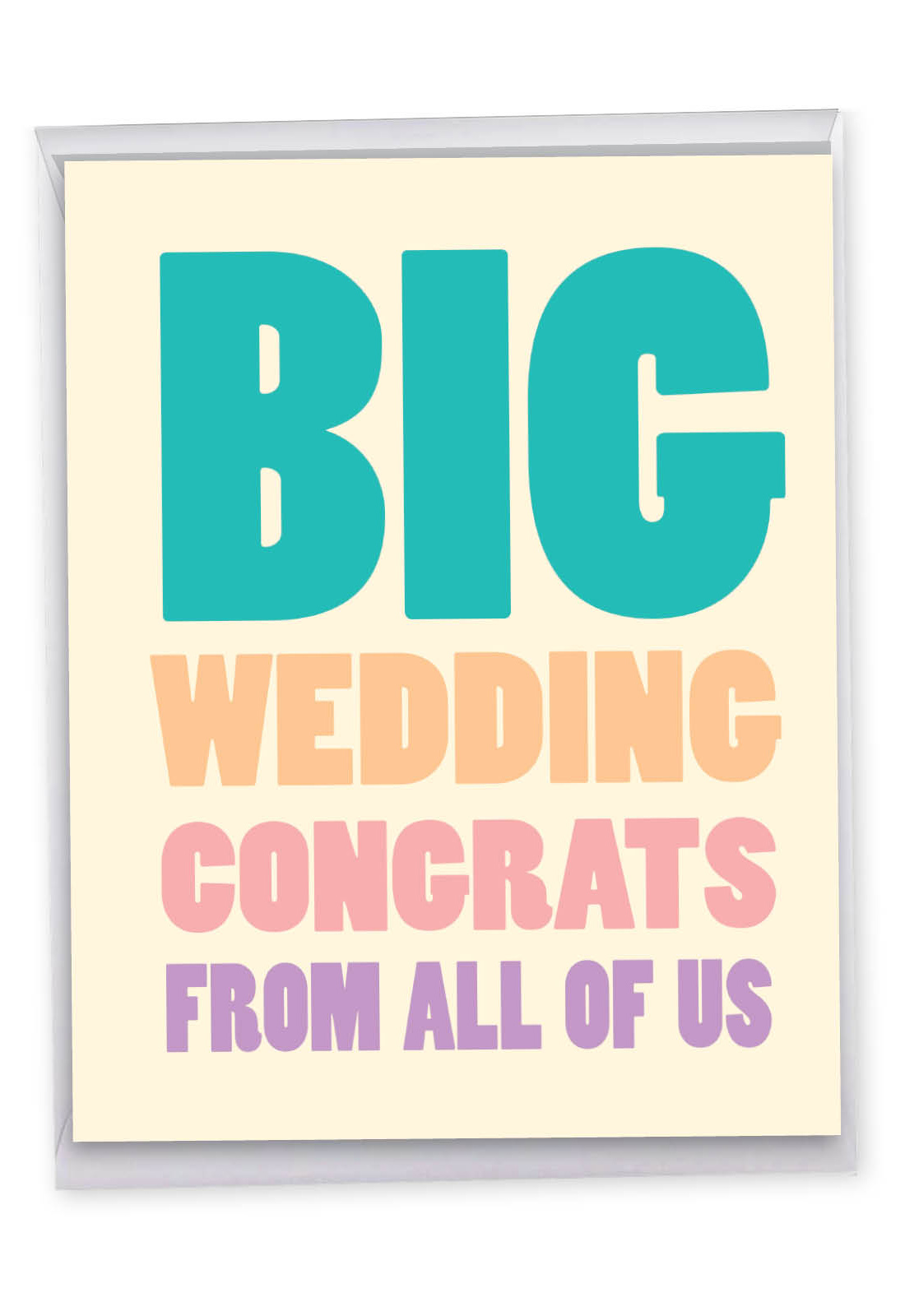 Big Wedding Congratulations: Wedding Jumbo Greeting Card