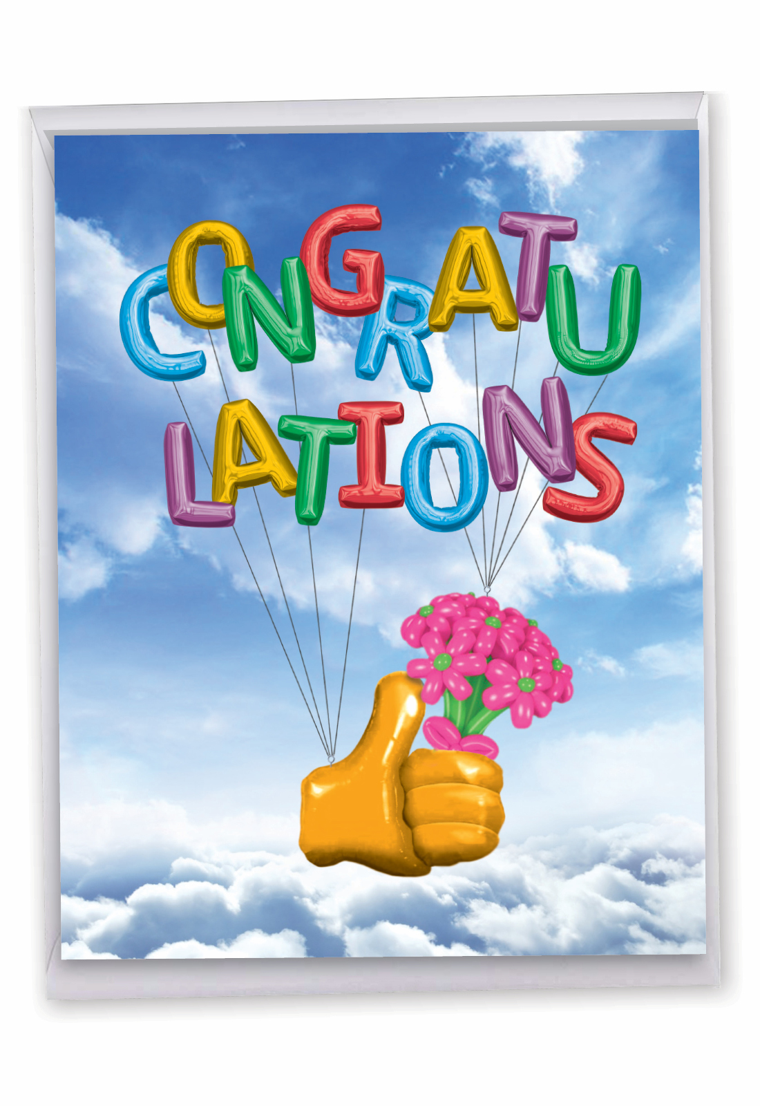 Thumbs-Up Balloons: Funny Congratulations Big Card