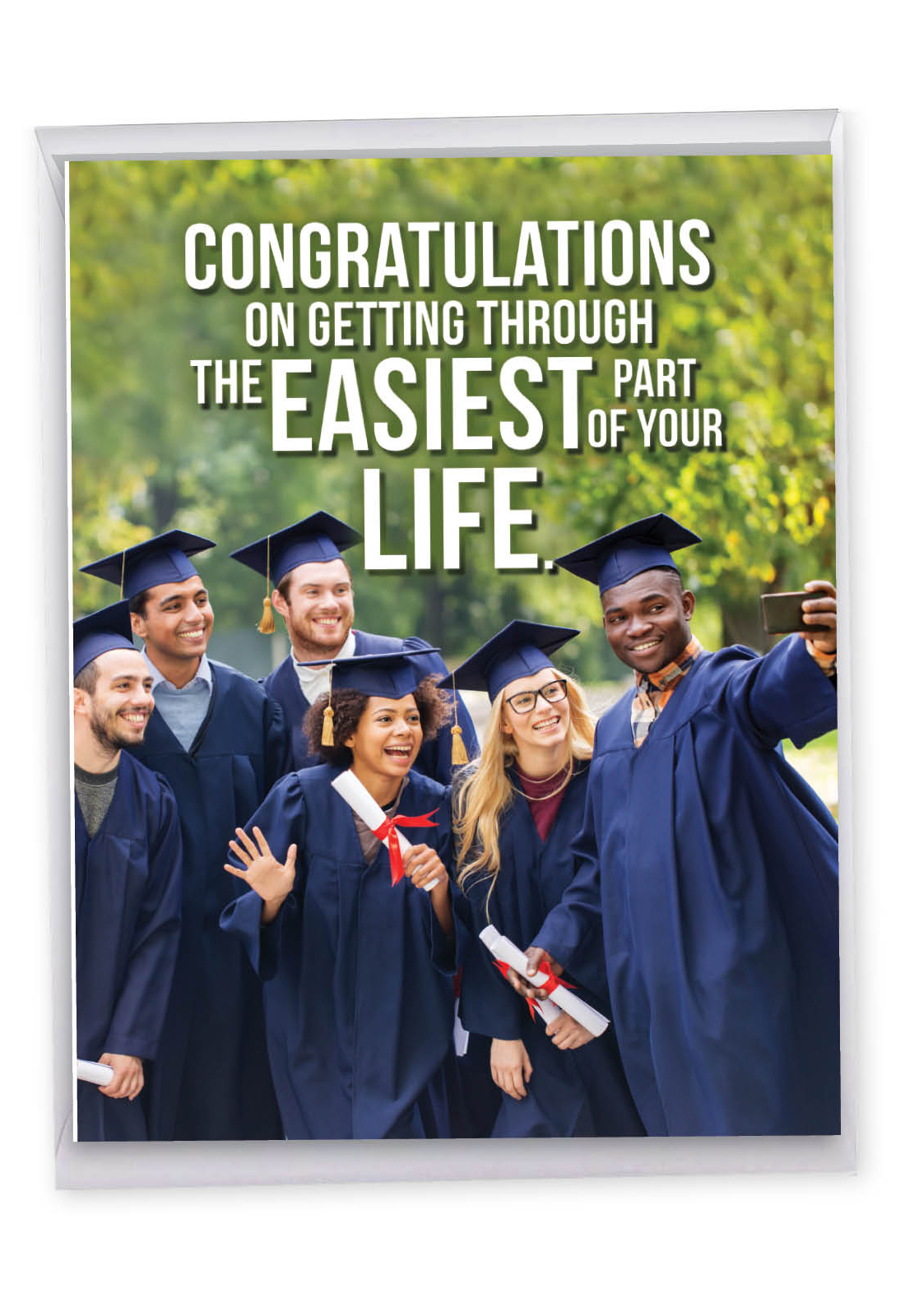 Easiest Part of Life: Hilarious Graduation Large Greeting Card