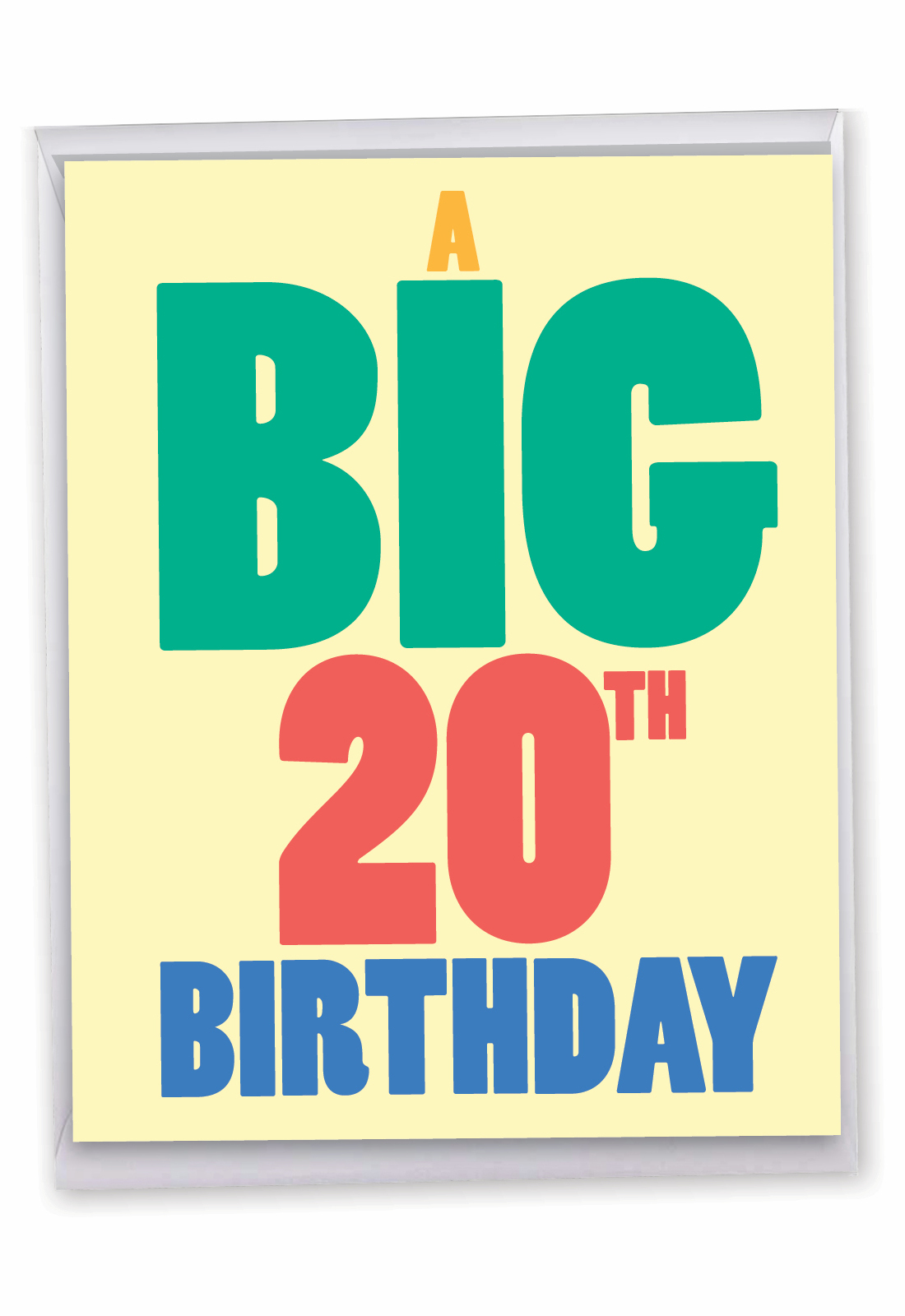 Big 20: Milestone Birthday Over-sized Paper Greeting Card