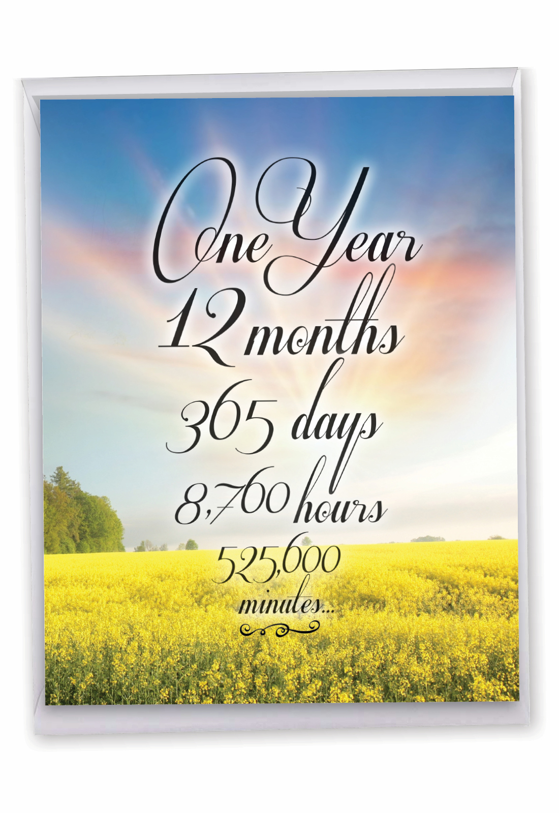 1 Year Time Count: Creative Recovery Giant Printed Card