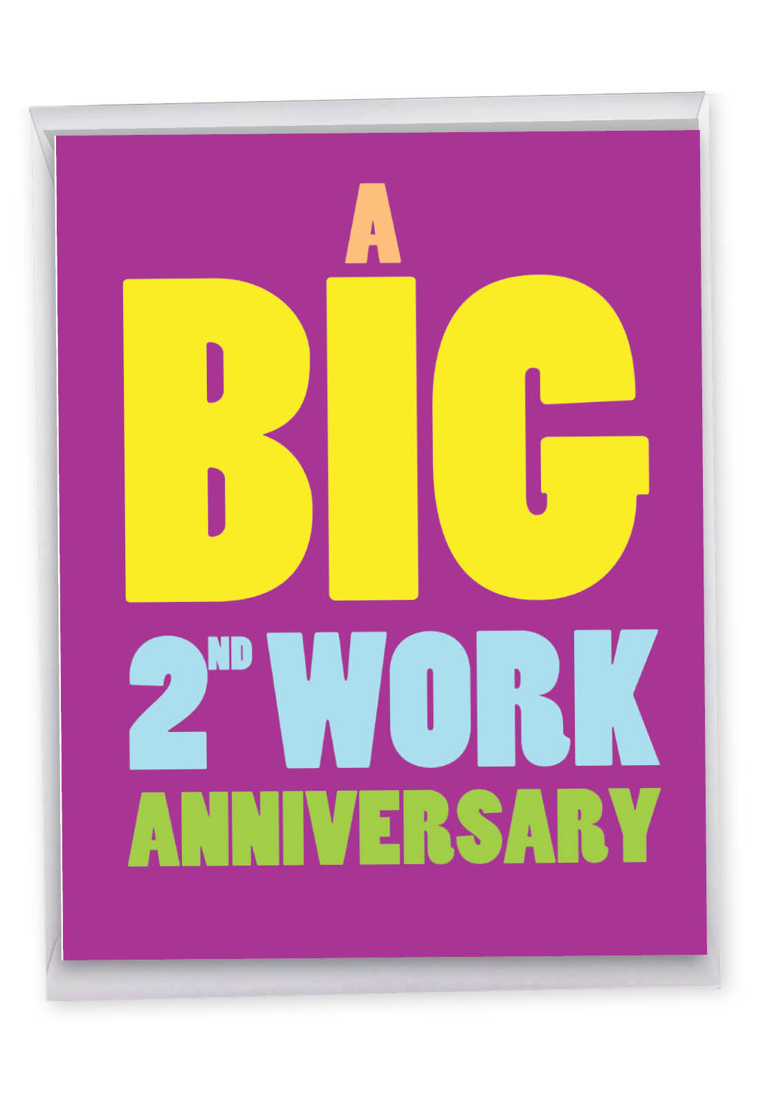 2 Years At Work: Milestone Anniversary Large Greeting Card